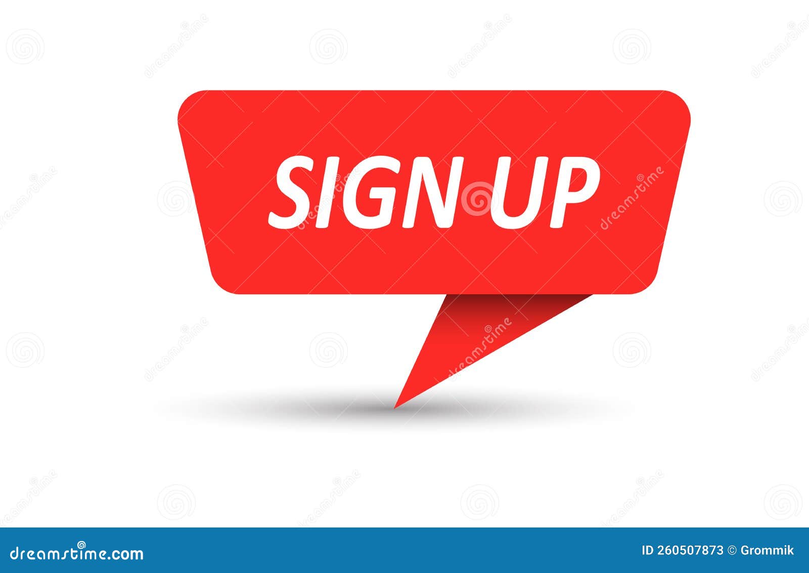 Sign Up. Vector Banner, Pointer, Sticker, Label or Speech Bubble Stock ...
