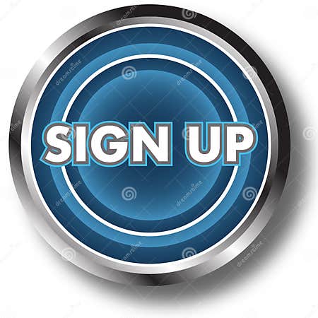 Sign up web button stock vector. Illustration of beautiful - 14443530