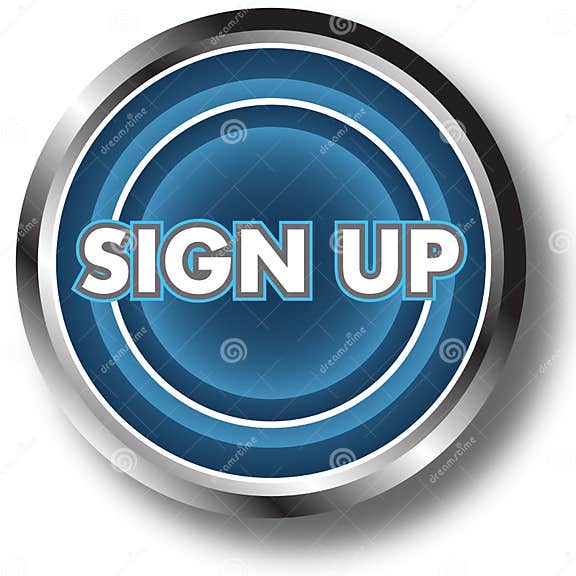 Sign up web button stock vector. Illustration of beautiful - 14443530