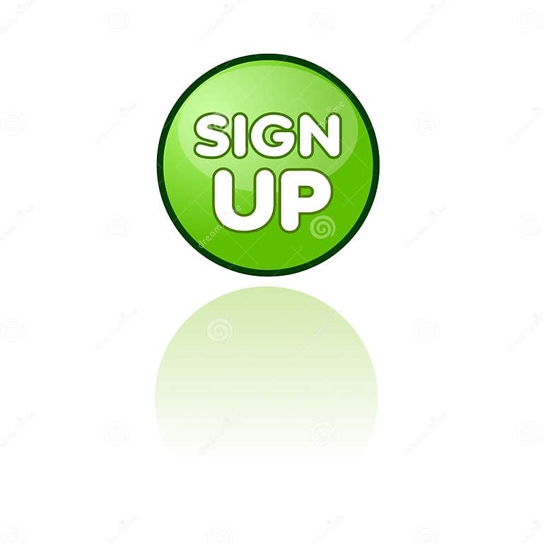 Sign up web button stock vector. Illustration of social - 9075682