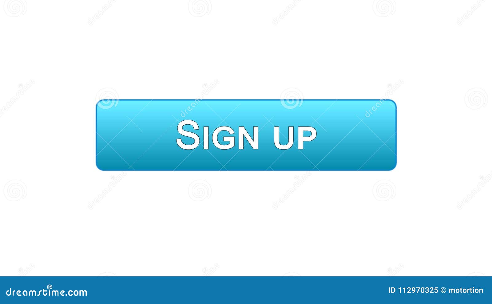 Sign Up Web Interface Button Blue Color, Program Authorization ...