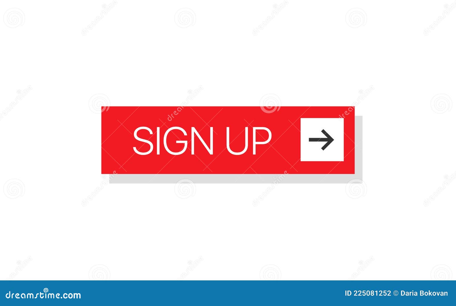 Sign Up White Button Vector Illustration for Web Stock Vector ...