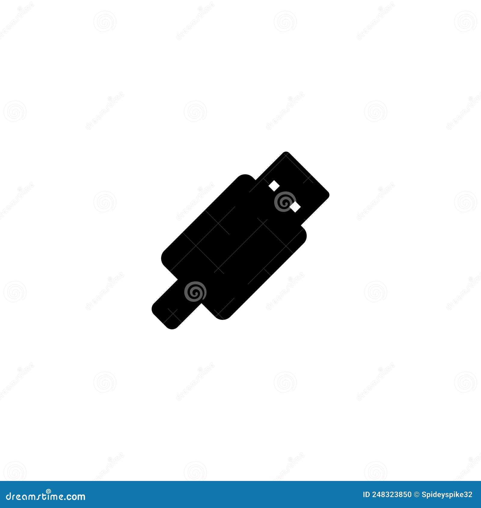 The Sign of USB Type. Isolated Vector Illustration Stock Illustration ...