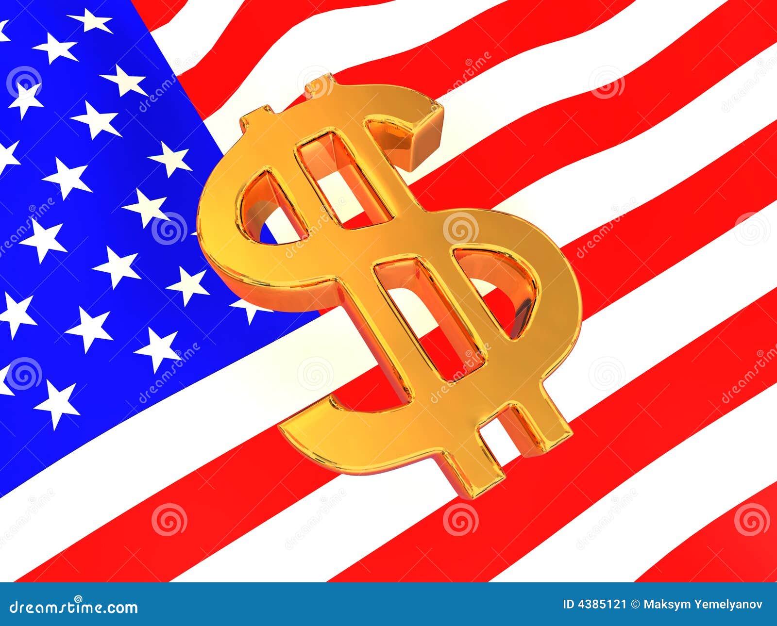 Sign of USD on American Flag Stock Illustration - Illustration of ...