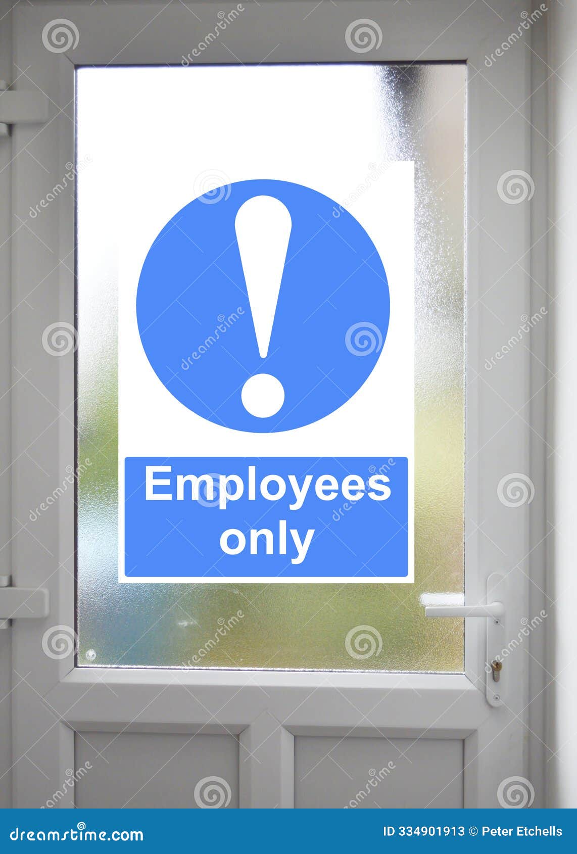 Employees only Sign on a Door Stock Image - Image of door, mark: 334901913