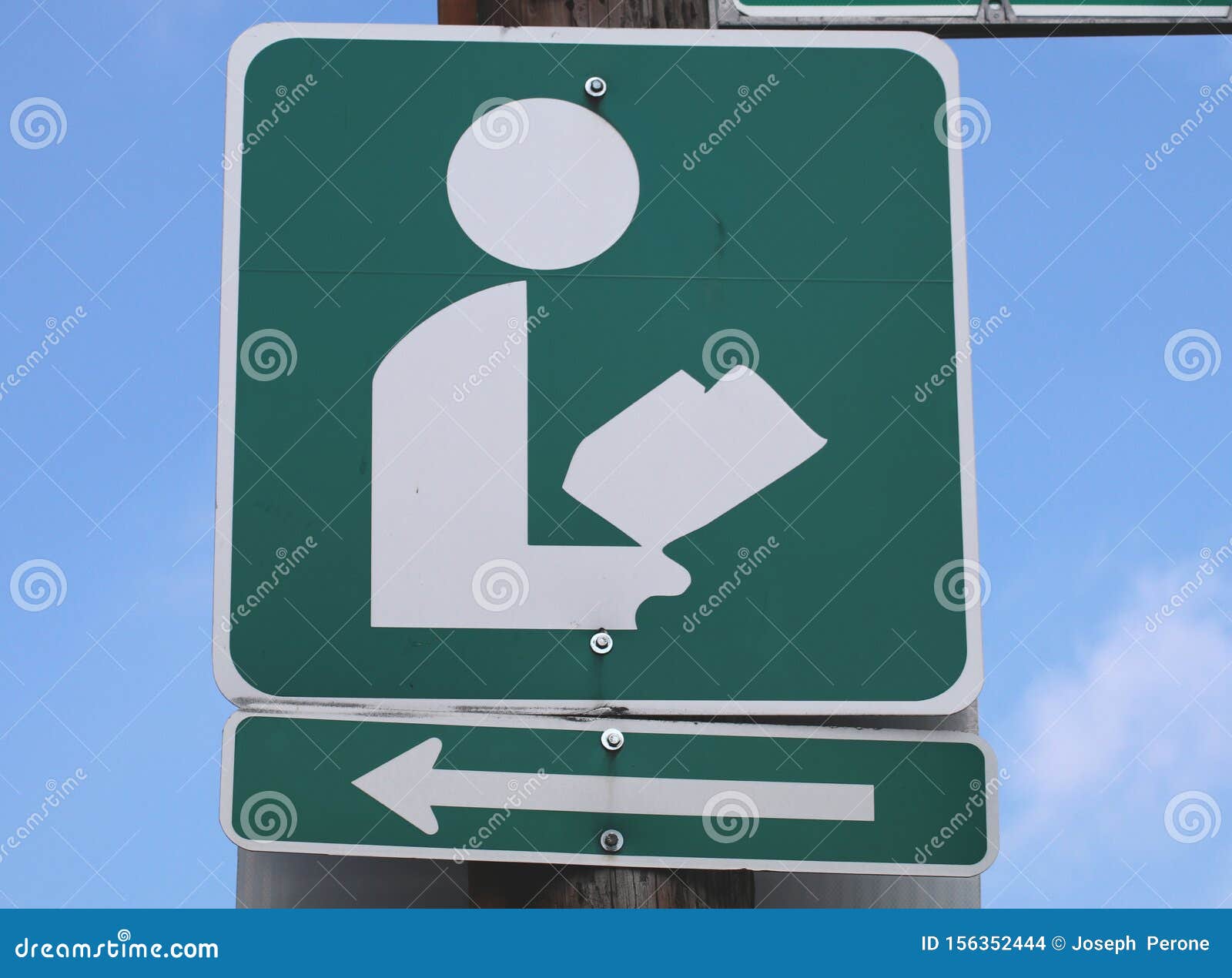 Sign and Symbol for a Library, Directions Stock Photo - Image of ...
