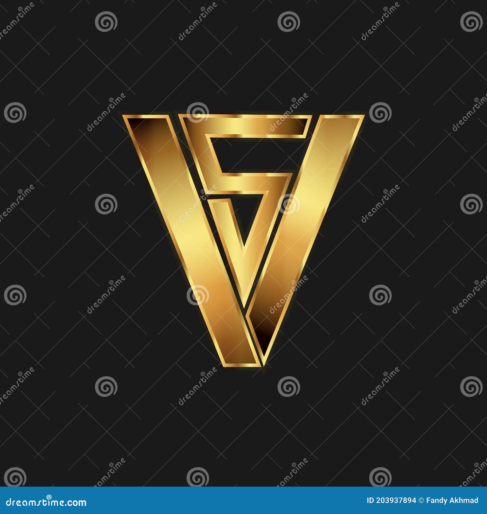 Sign V6 Logo Initial Letter Design Vector Graphic Concept Stock Vector ...