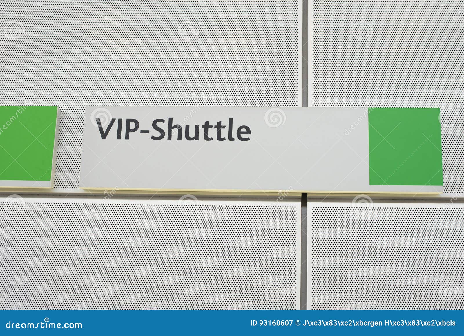 Sign with VIP Shuttle with Green Corners Stock Image - Image of driving ...