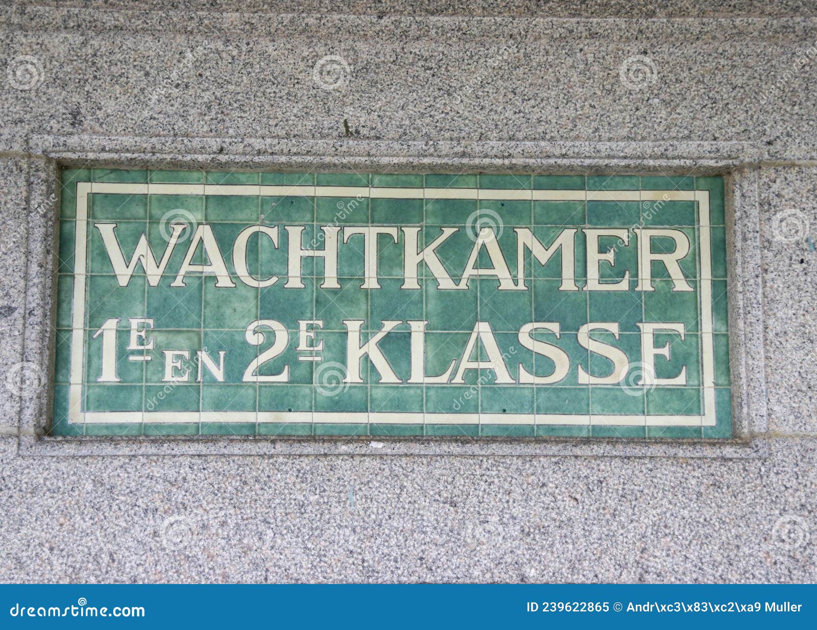 Sign Waiting Room First and Second Class at of Platform at Deventer ...