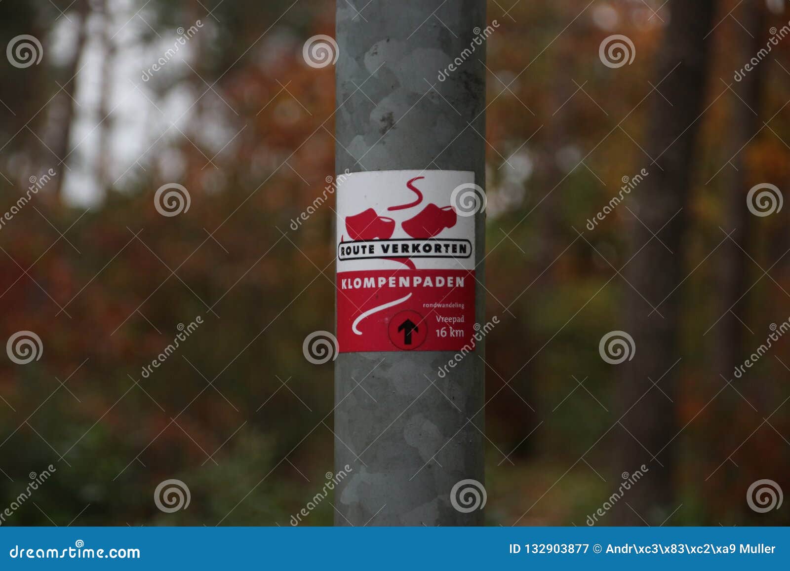 Sign for Walking Direction and Behaviour Rules of a Clog Path on the ...