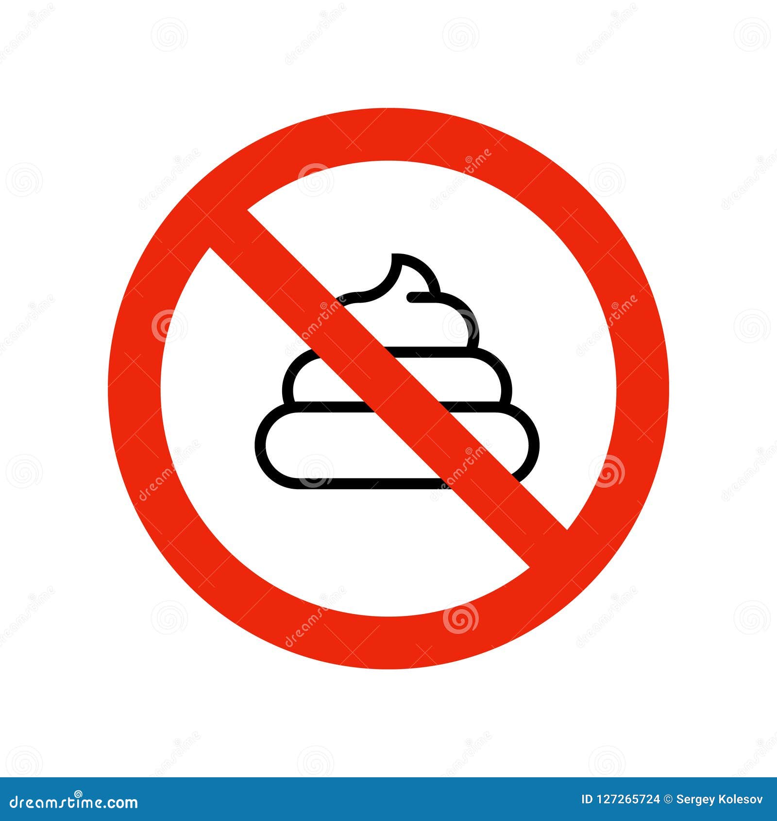 No Pooping Vector Icon Isolated On Transparent Background, No Po ...