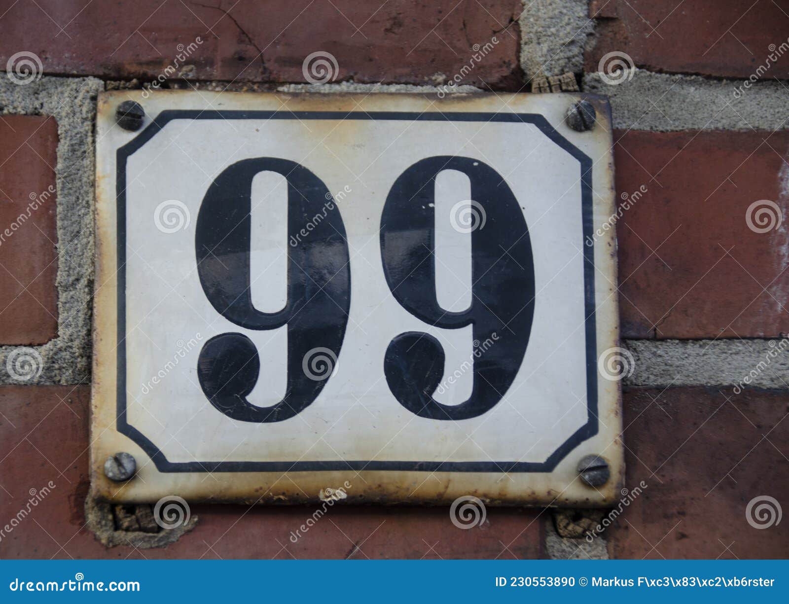 The Number Nine and Nine - 99 Stock Photo - Image of iron, numerals ...