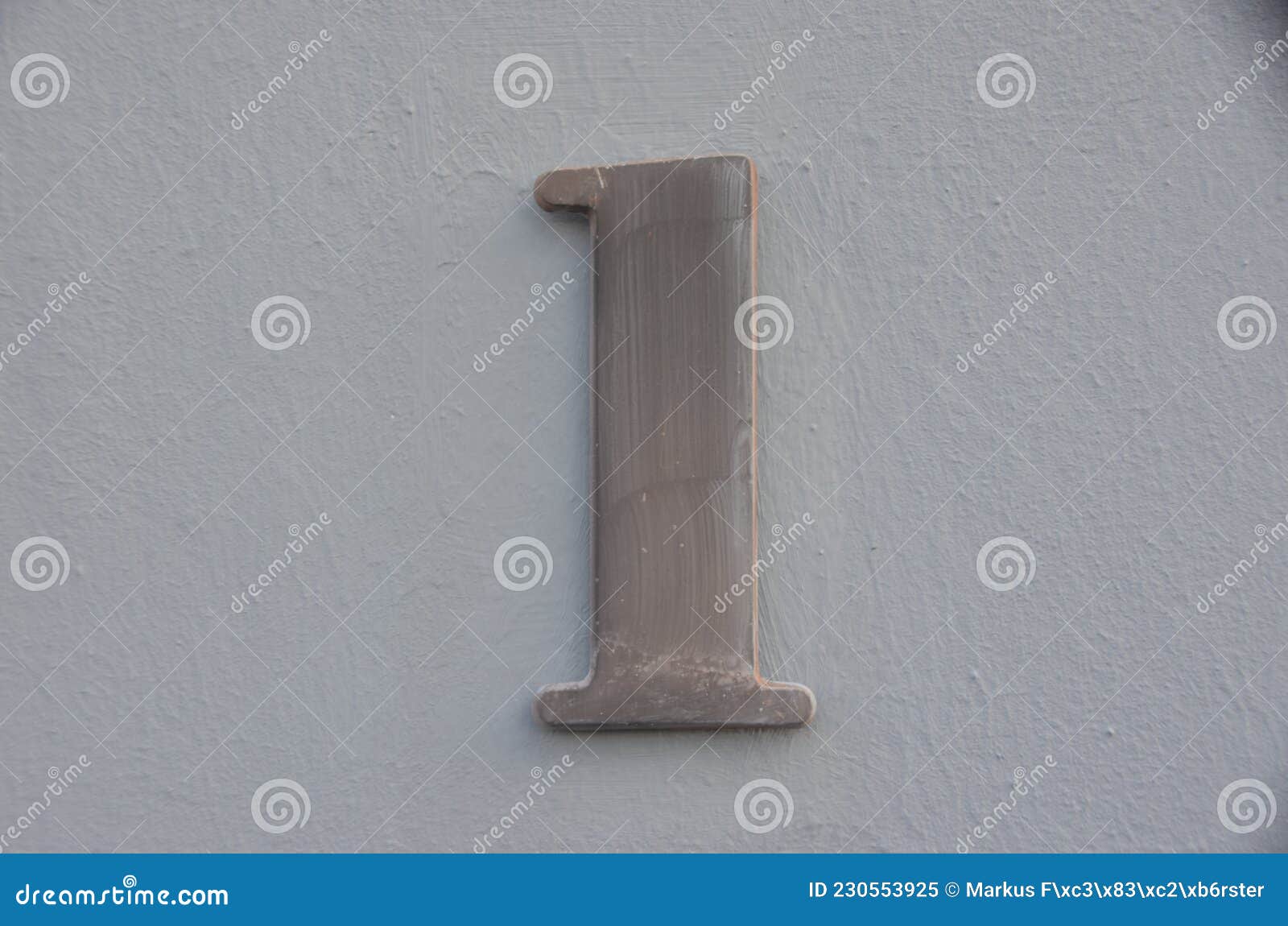 Wall with the number one stock image. Image of lighting - 230553925