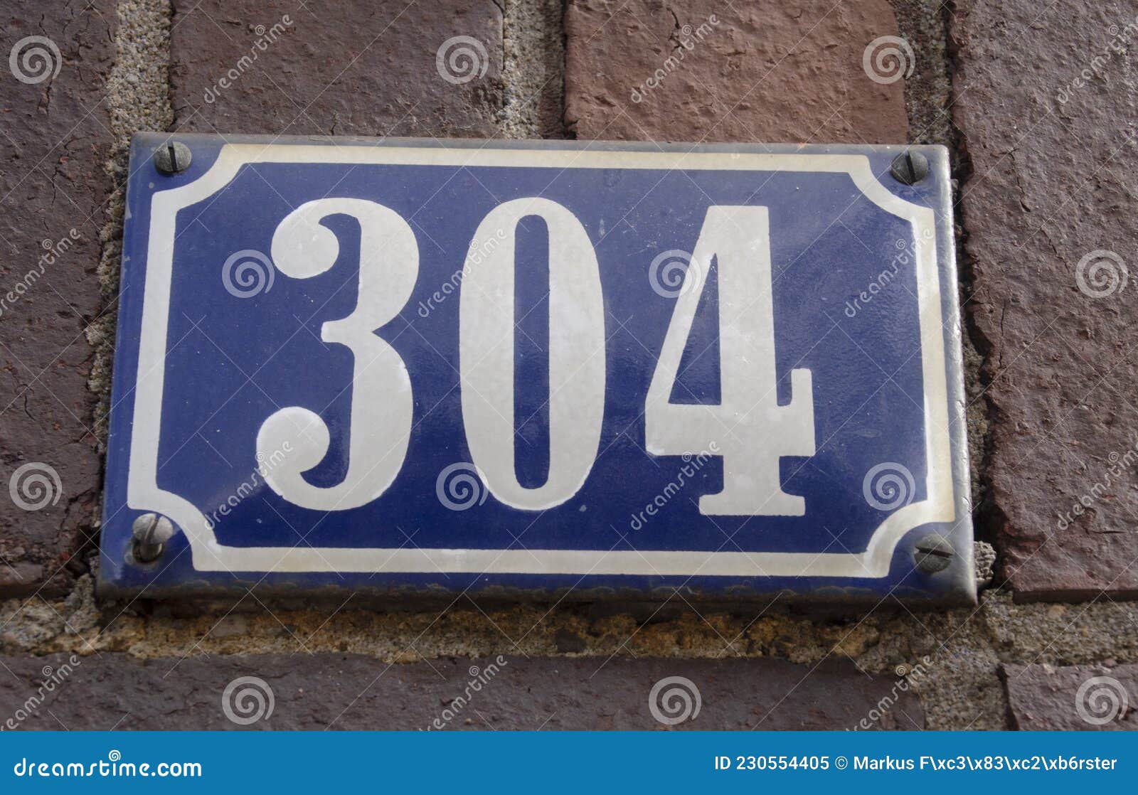 Number Three Hundred Four-304 Stock Image - Image of iron, home: 230554405