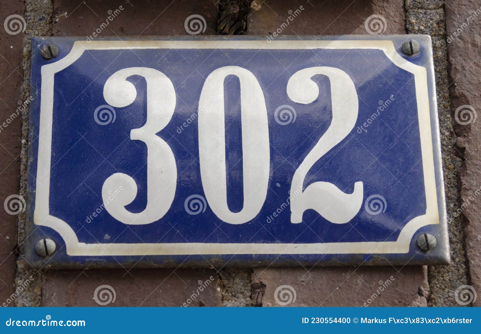 The Number Three Hundred Two-302 Stock Photo - Image of design, rusty ...