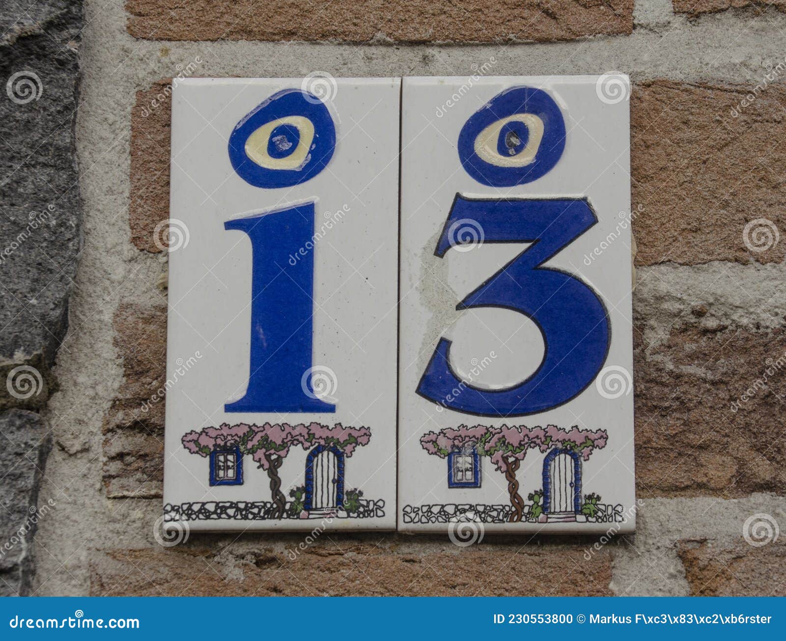 A Wall with the Number Three Ten- Stock Photo - Image of digit ...