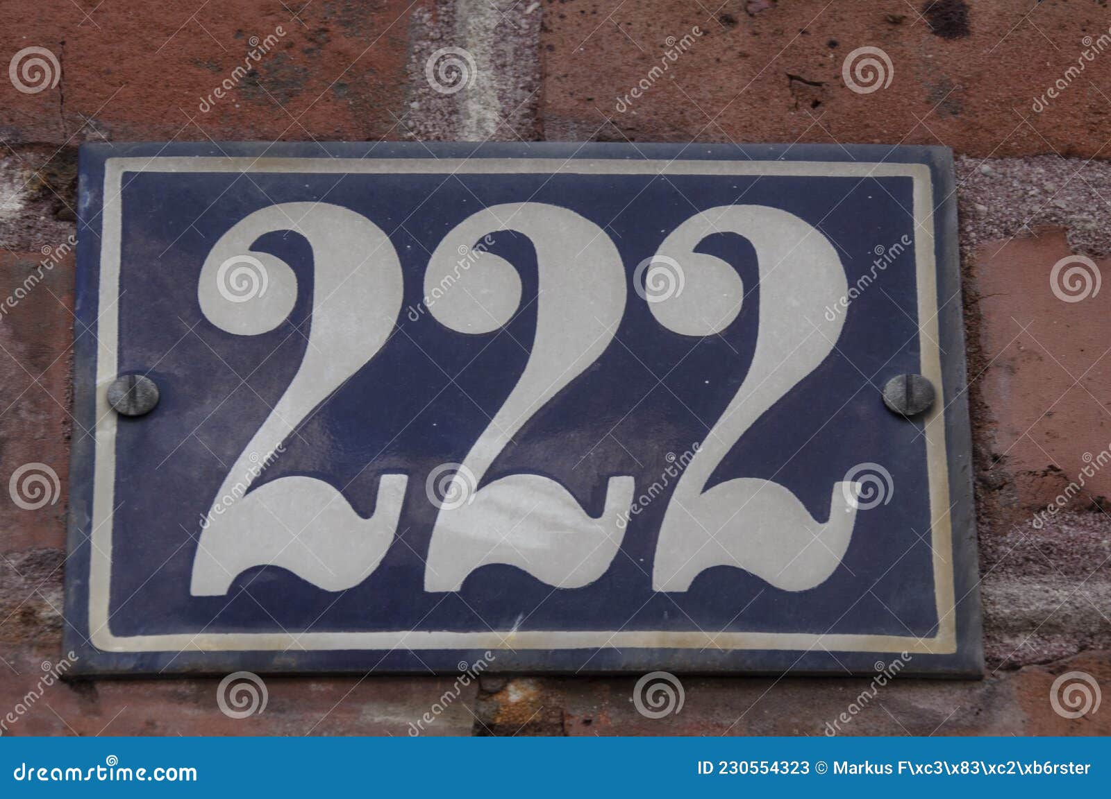 Number Two Hundred Twenty Two-222 Stock Image - Image of object, digit ...