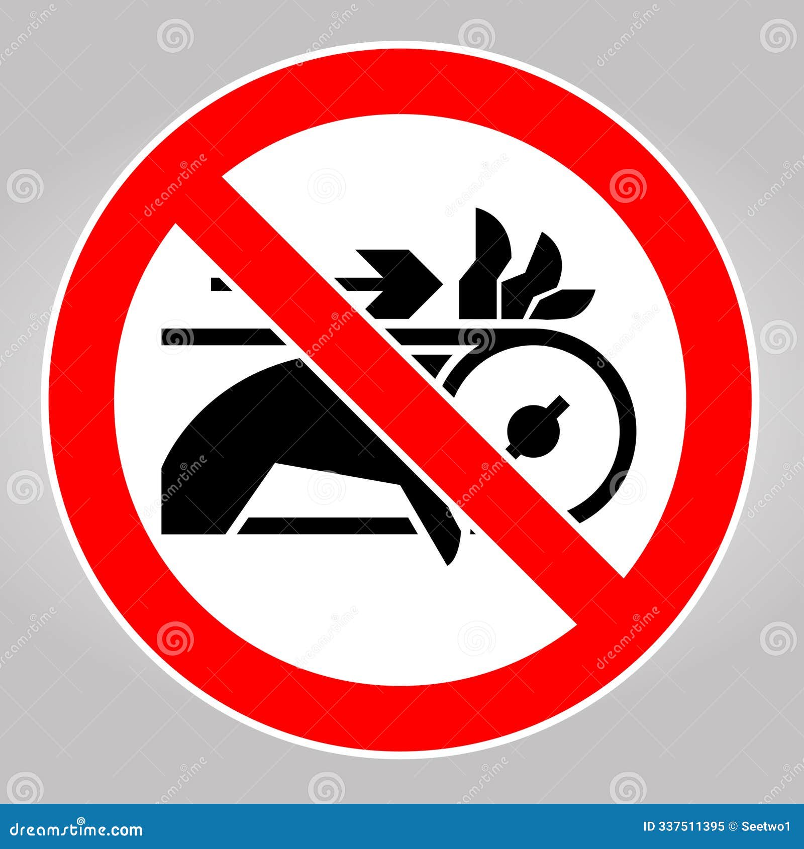 Sign Warning Against Projectile or High-speed Objects Stock Vector ...