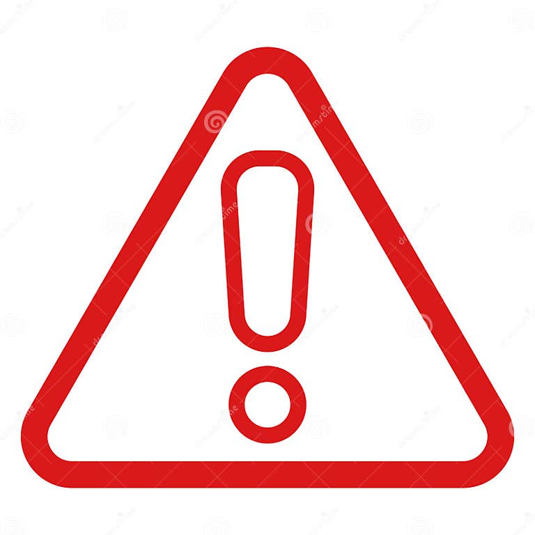 Sign Warning Danger, Caution Icon Triangle Red, Error Risk Spam Stock ...