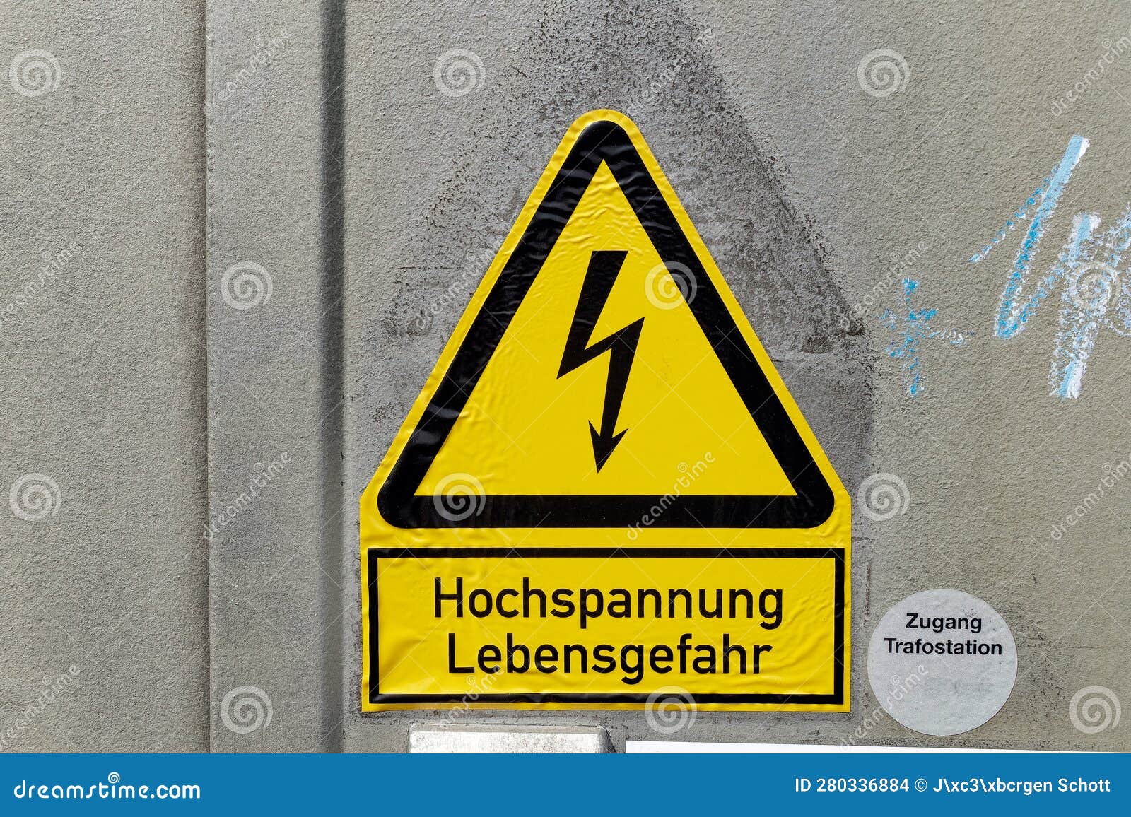 Sign Warning of Life-threatening High Voltage Editorial Stock Image ...