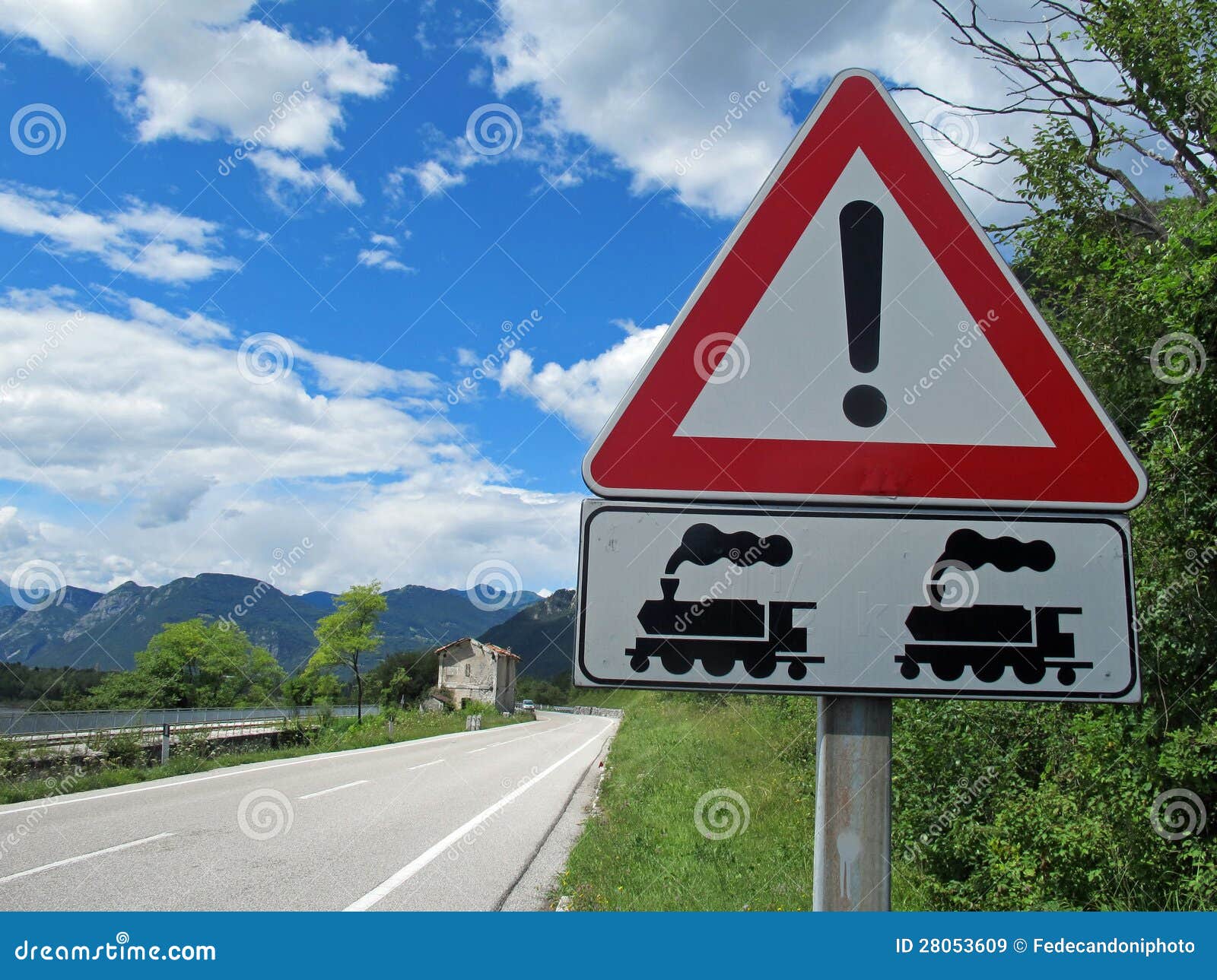 Sign of Warning Track Railway Stock Image - Image of highway, eyelash ...