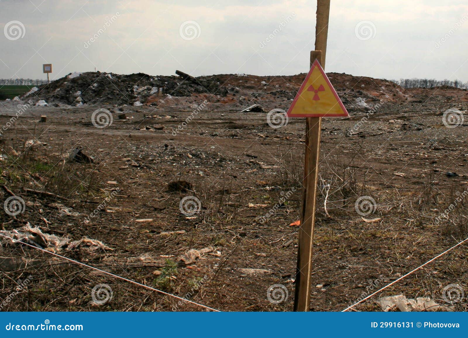 Sign Warning about the Zone Contaminated by Radiation Stock Image ...