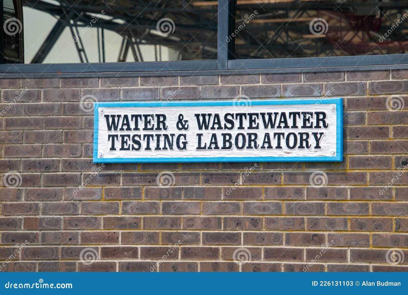 Sign at a Water Testing and Wastewater Laboratory Stock Image - Image ...