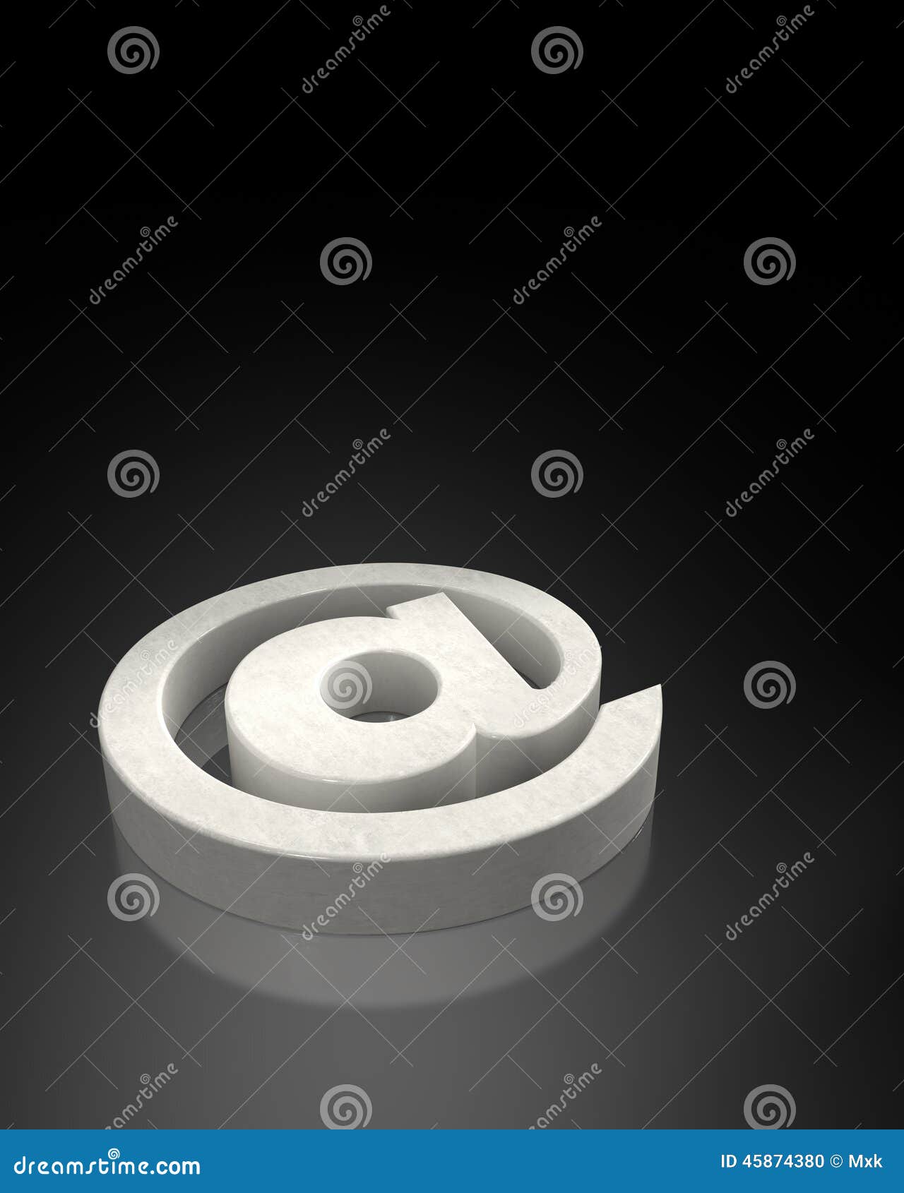 At sign stock illustration. Illustration of white, graphic - 45874380