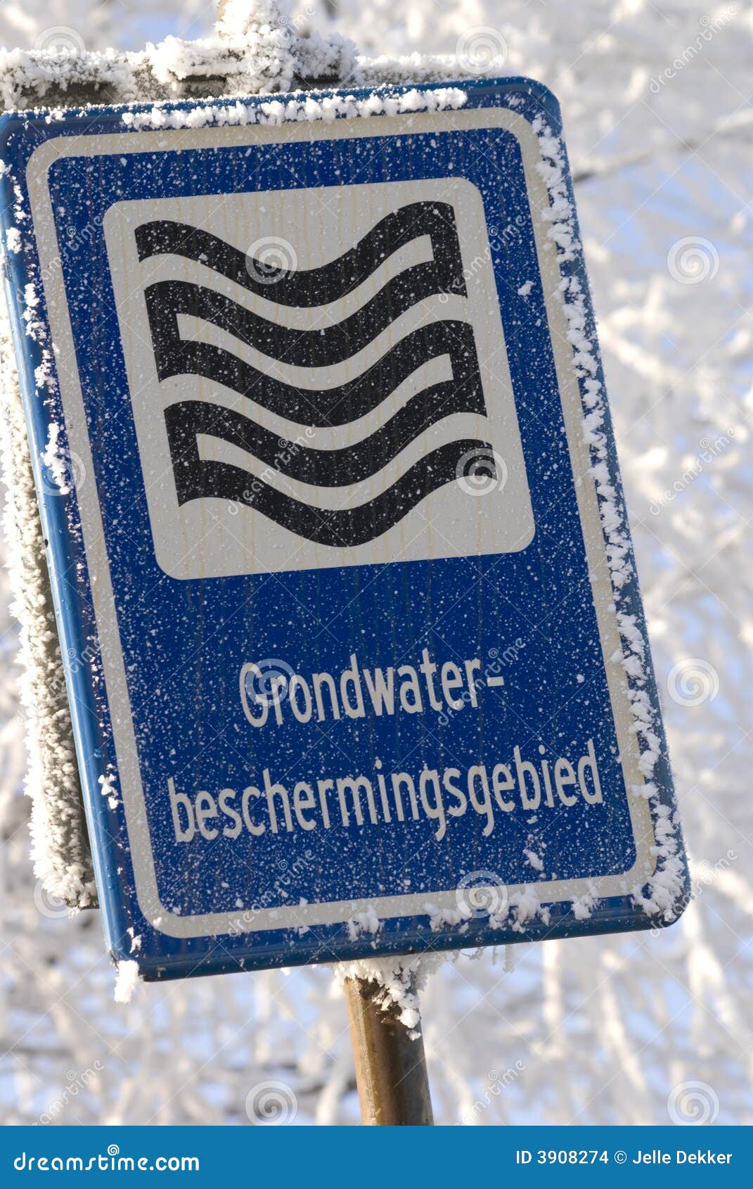 Sign in winter stock photo. Image of area, icicles, beschermingsgebied ...