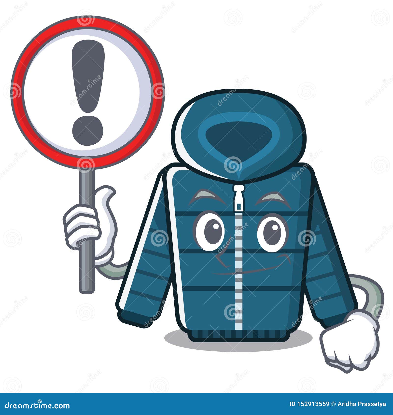 With Sign Winter Coat in the Character Shape Stock Vector ...