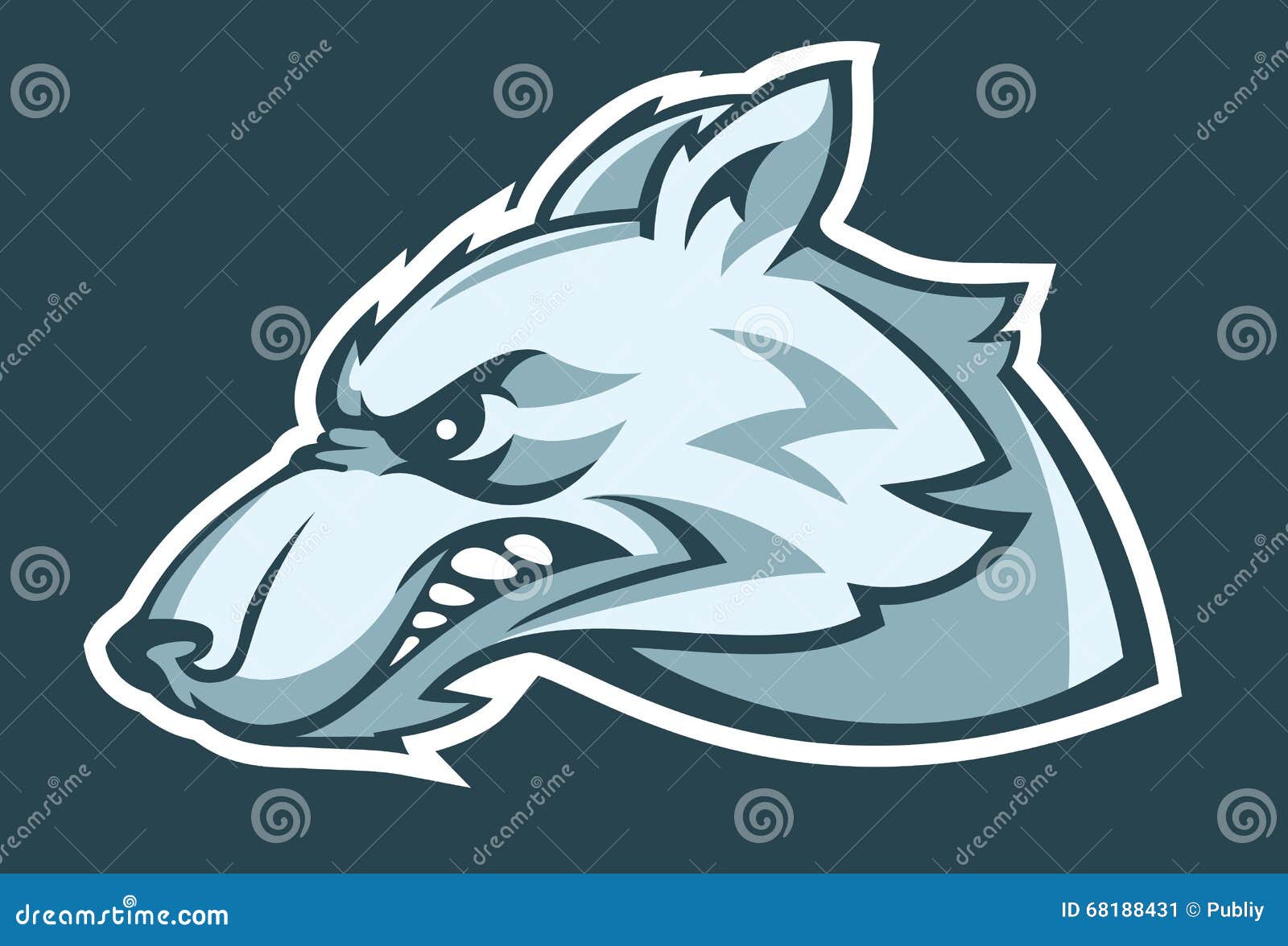 Sign of the Wolf stock vector. Illustration of design - 68188431