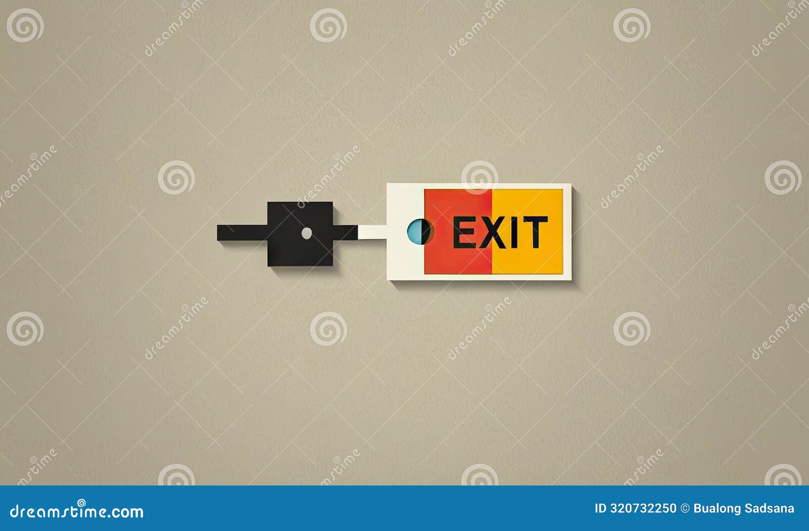 A Sign with the Word "EXIT" on it. Stock Illustration - Illustration of ...