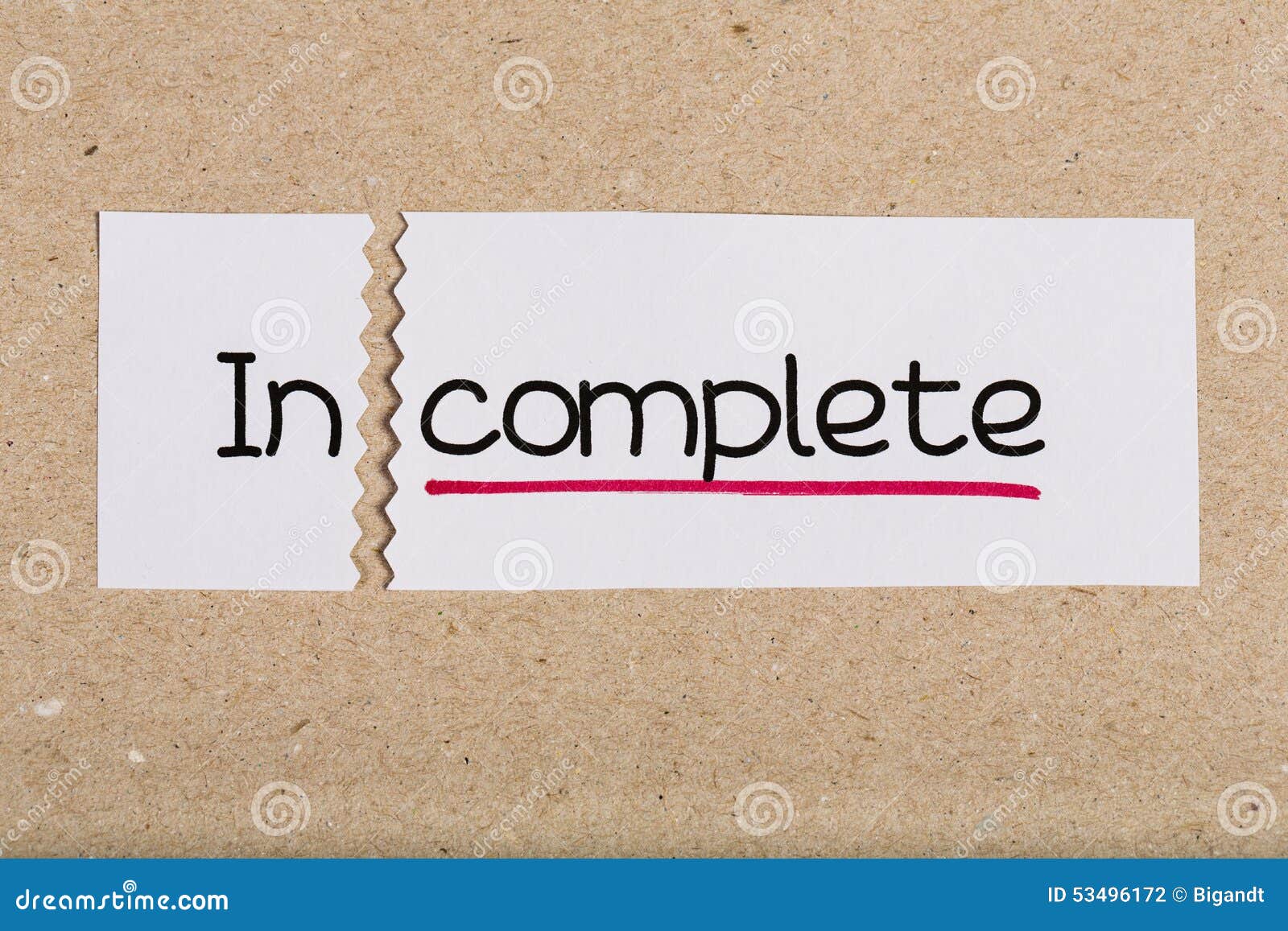 Sign with Word Incomplete Turned into Complete Stock Photo - Image of ...