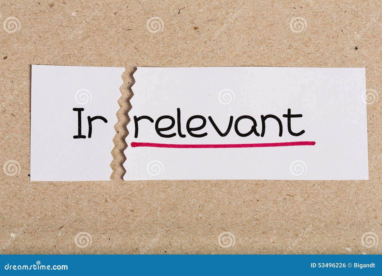 Sign with Word Irrelvant Turned into Relevant Stock Photo - Image of ...