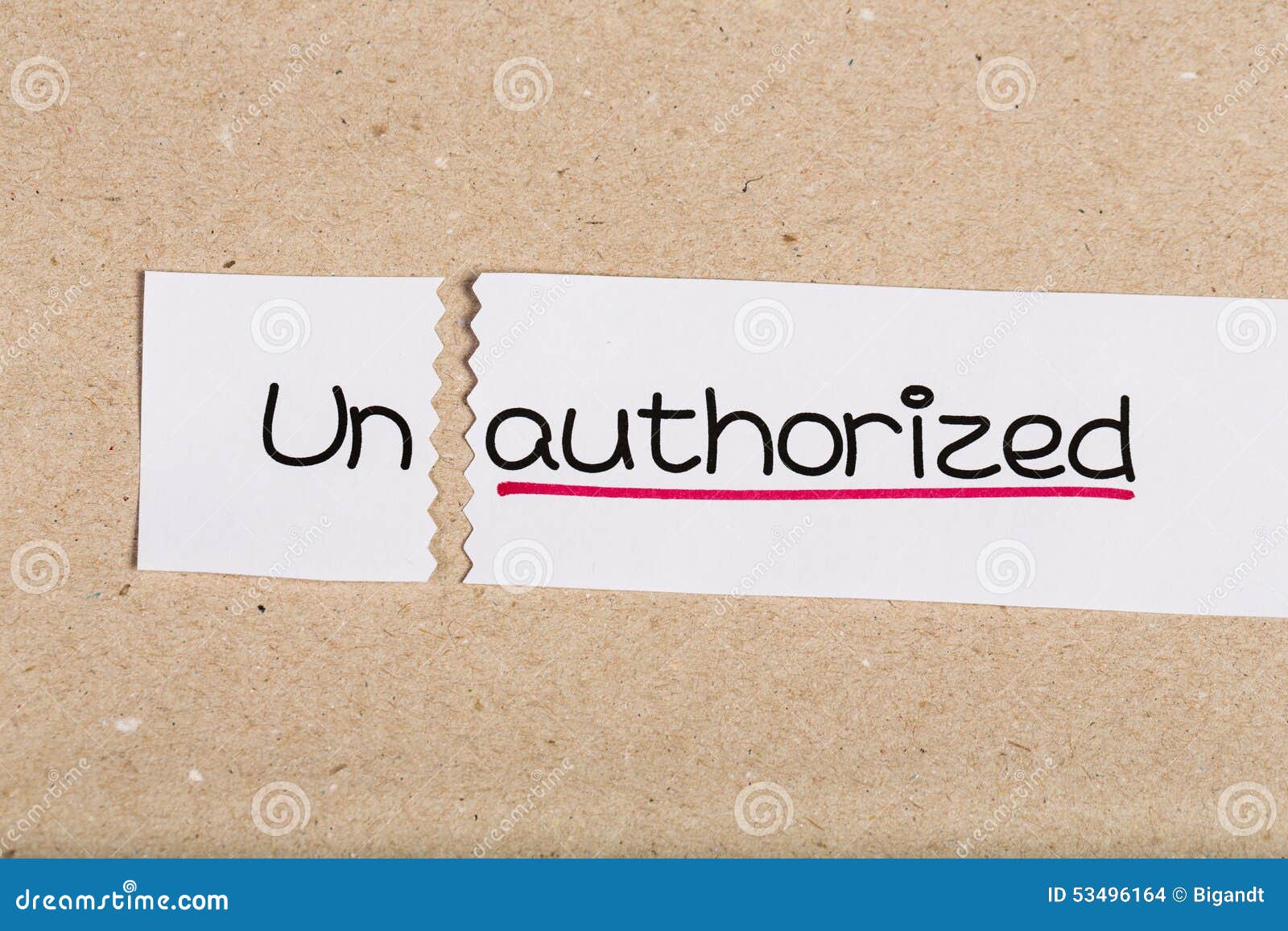 Sign with Word Unauthorized Turned into Authorized Stock Photo - Image ...