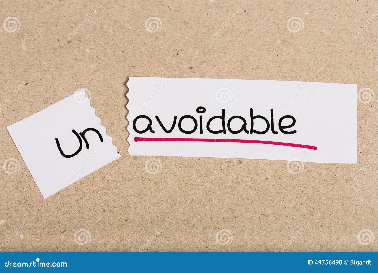 Sign with Word Unavoidable Turned into Avoidable Stock Photo - Image of ...