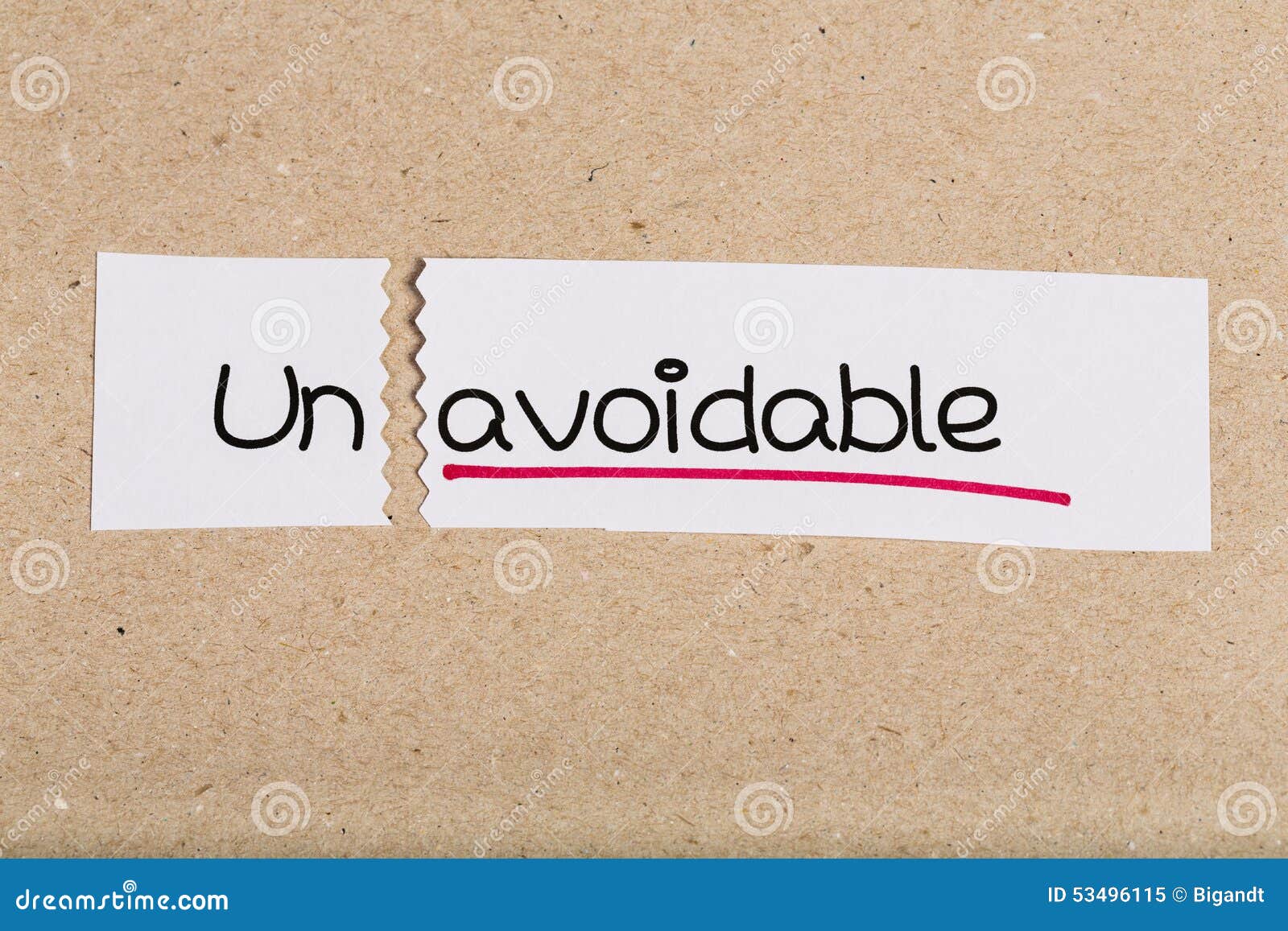 Sign with Word Unavoidable Turned into Avoidable Stock Image - Image of ...