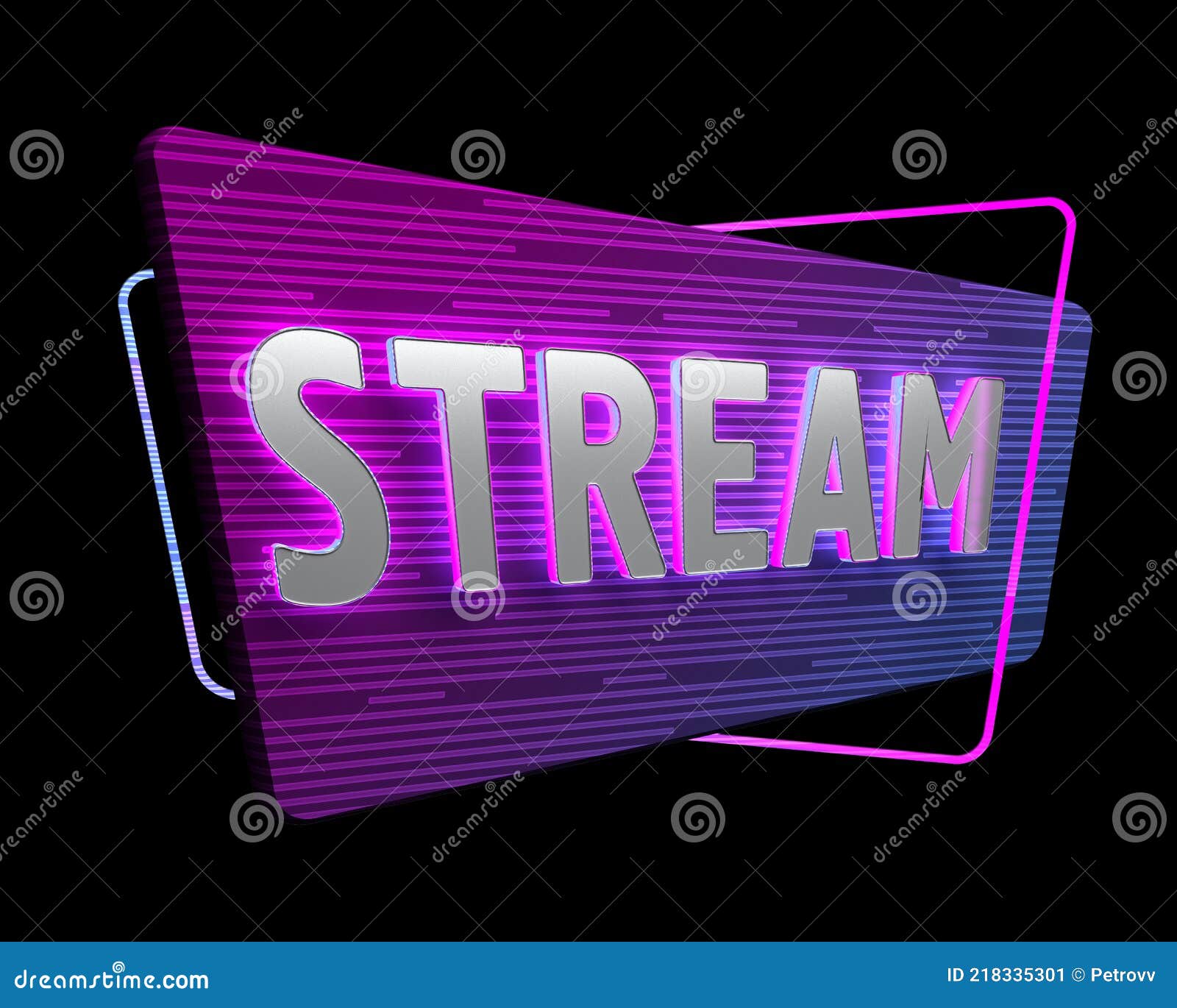 Sign with the word stream stock illustration. Illustration of mark ...