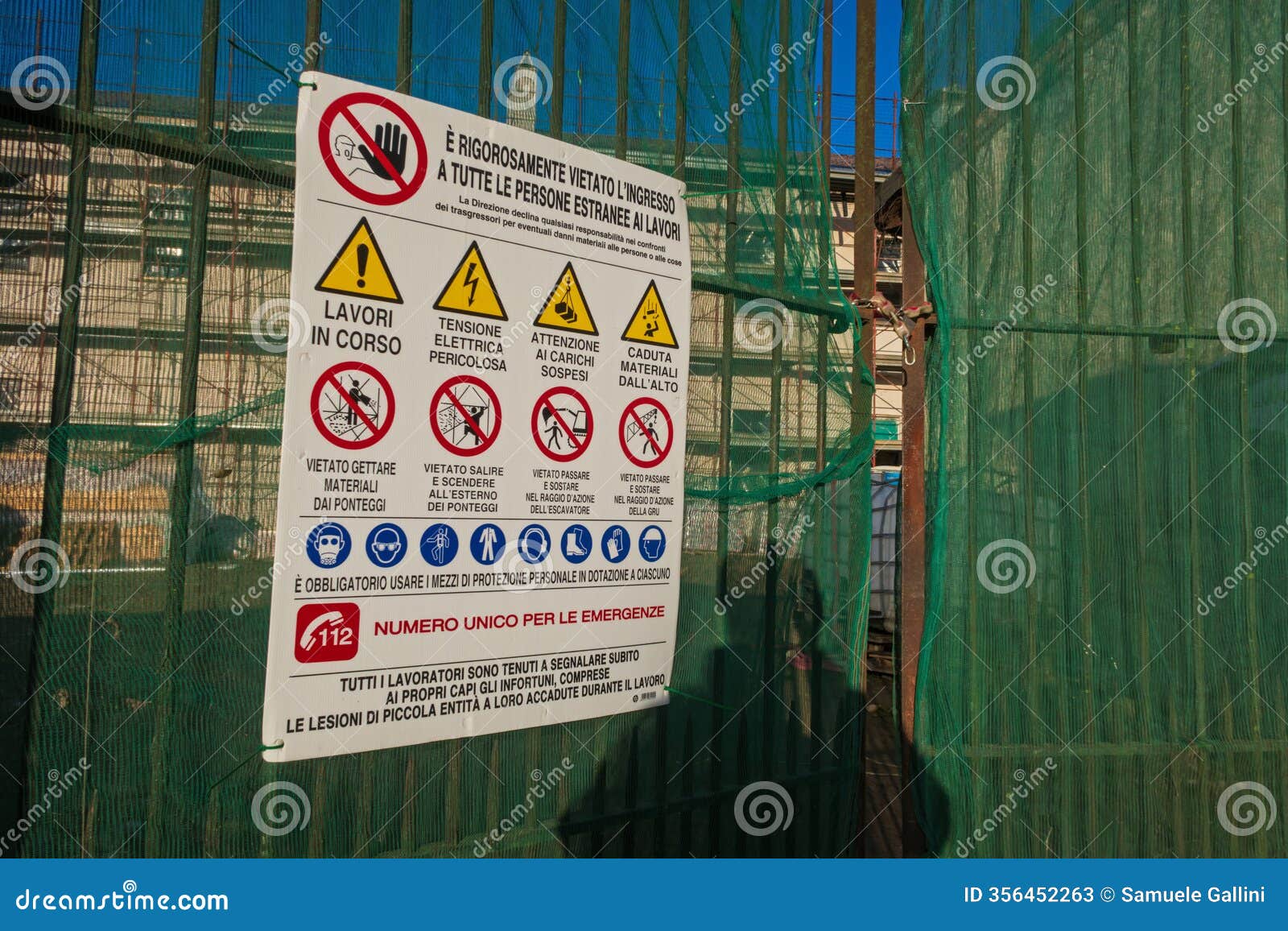 Sign Work in Progress Hanging Gate Entrance Stock Image - Image of ...