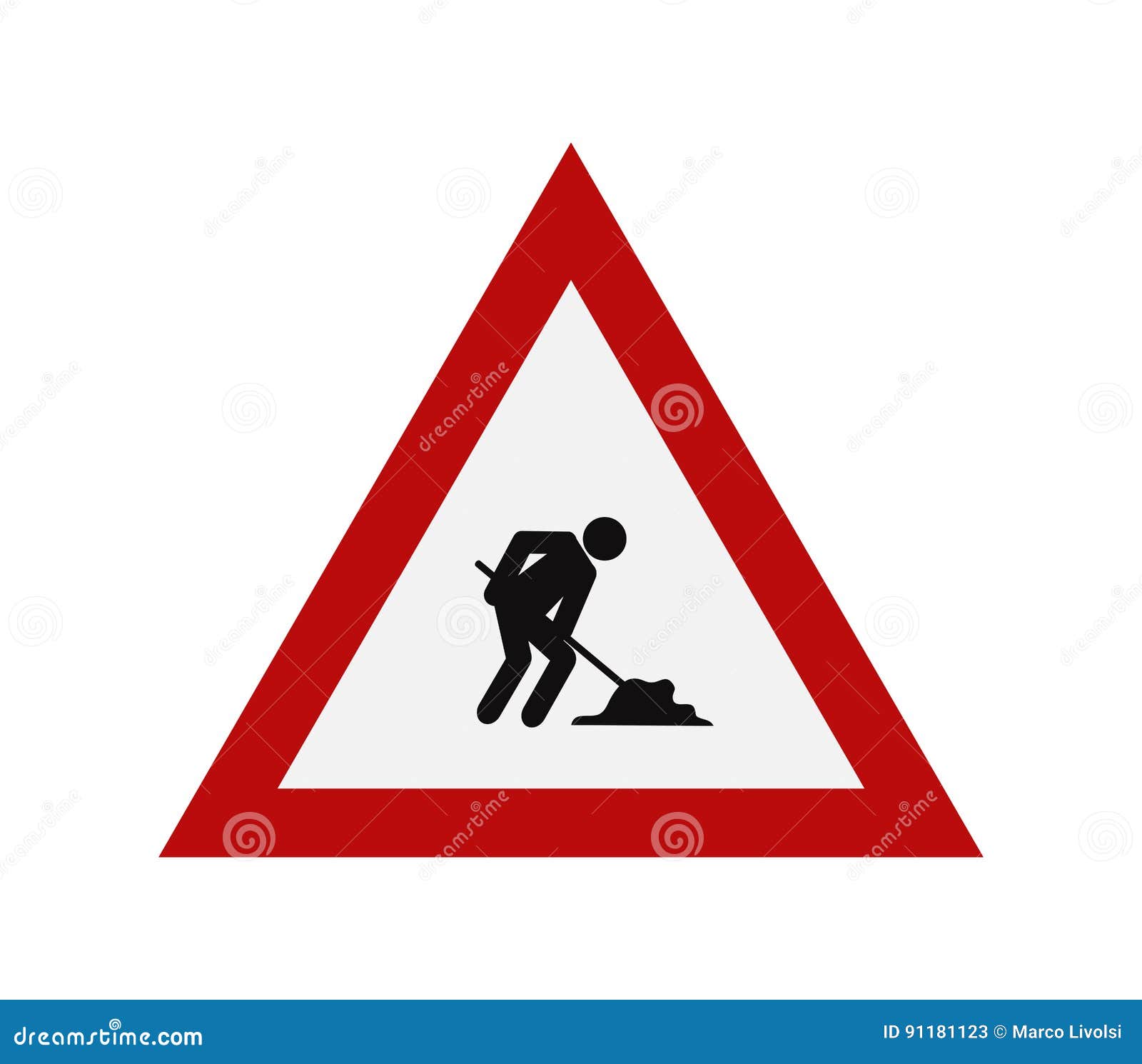Sign work in progress stock illustration. Illustration of construction ...