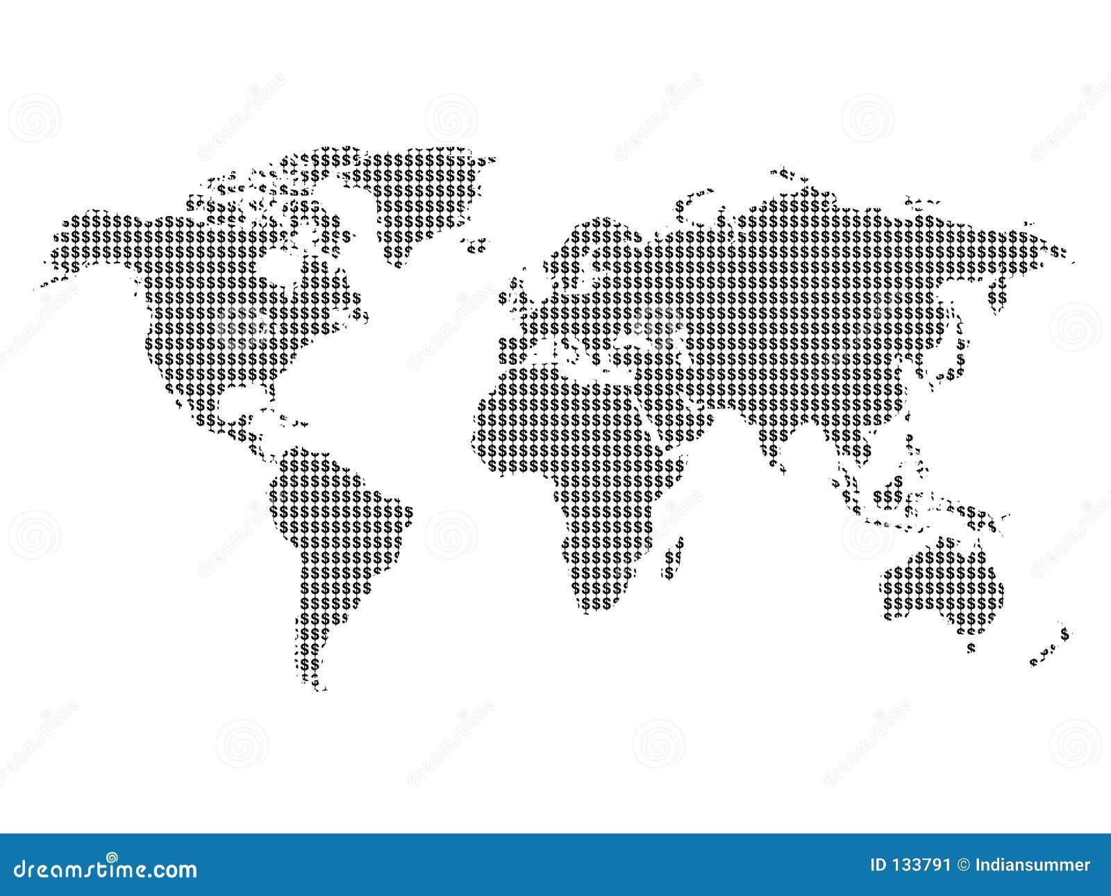 $ sign world map stock illustration. Illustration of pattern - 133791
