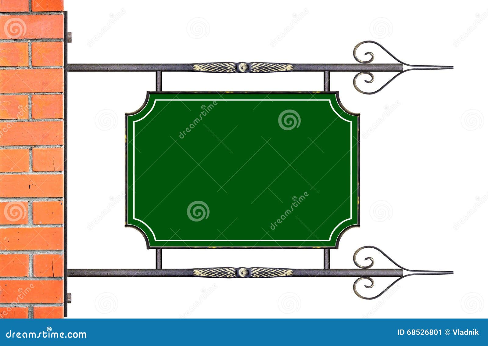 A Sign in Wrought Iron Frame Stock Image - Image of banner, beautiful ...