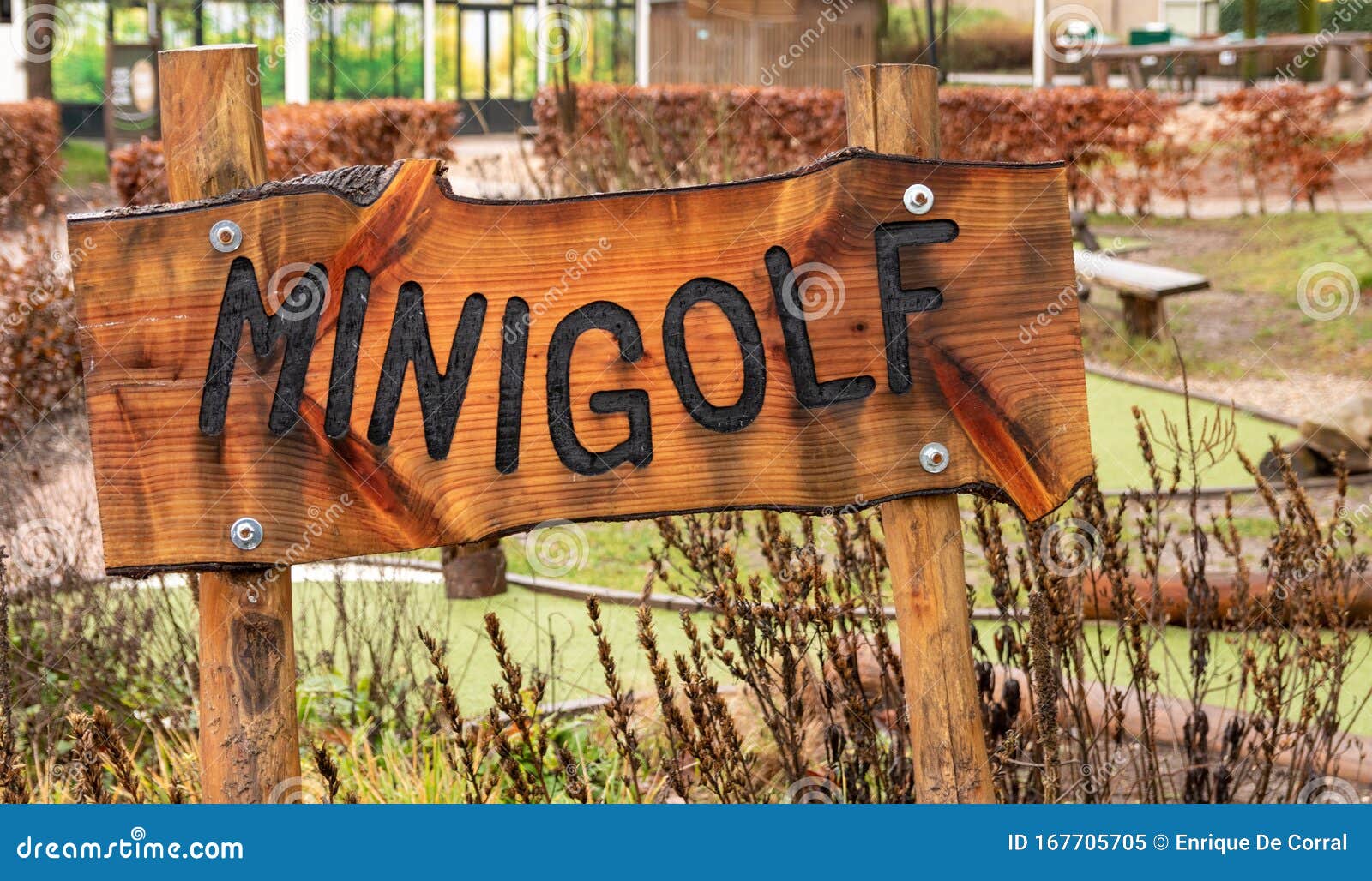 Sign Wtih the Text `minigolf`. Here You Can Play a Smaller Version of ...