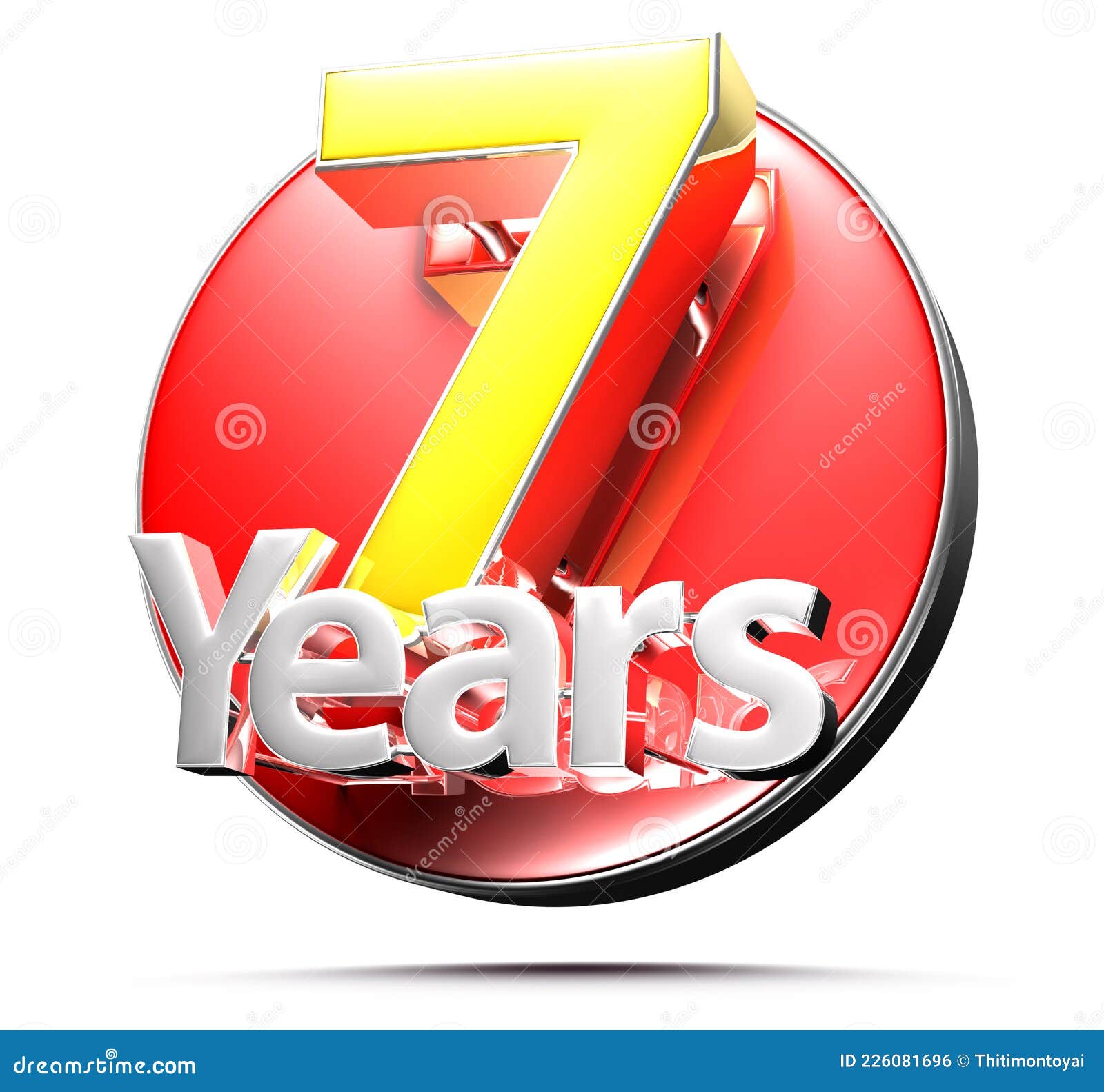 Sign 7 years. stock illustration. Illustration of assure - 226081696