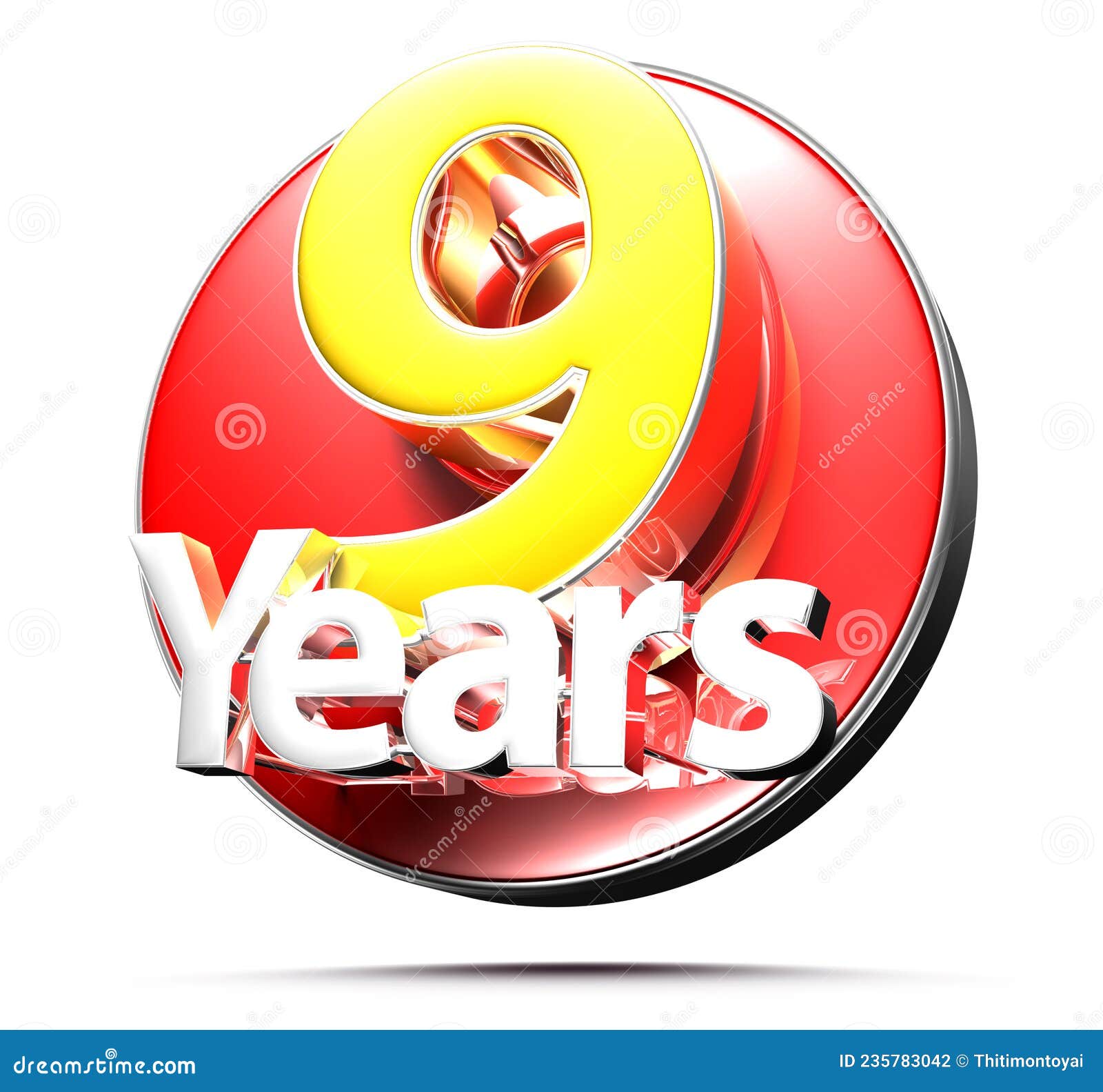 Sign 9 years. stock illustration. Illustration of holiday - 235783042