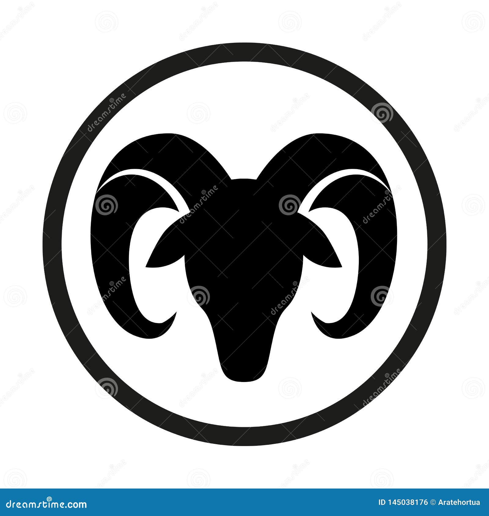Sign of the Zodiac Aries Isolated Stock Illustration - Illustration of ...