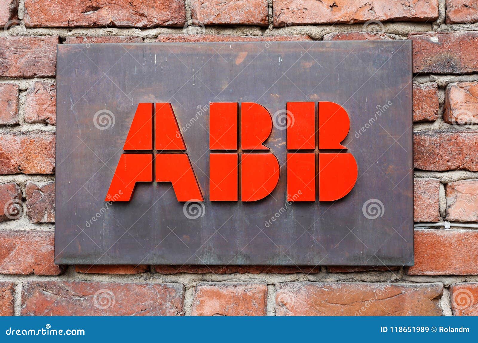 Signage ABB редакционное стоковое изображение. изображение ...