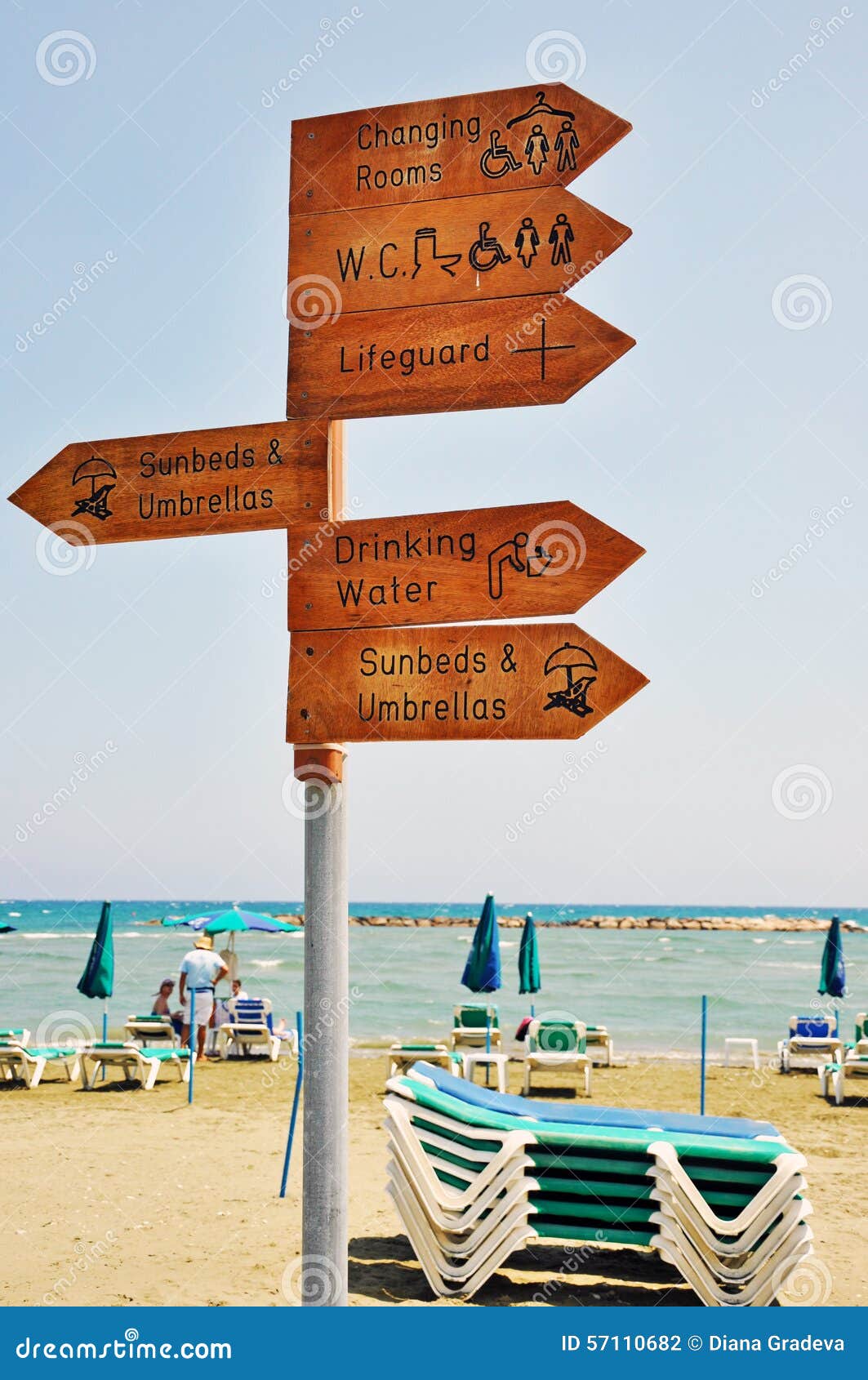 A Signage on a Beach stock photo. Image of beach, coast - 57110682