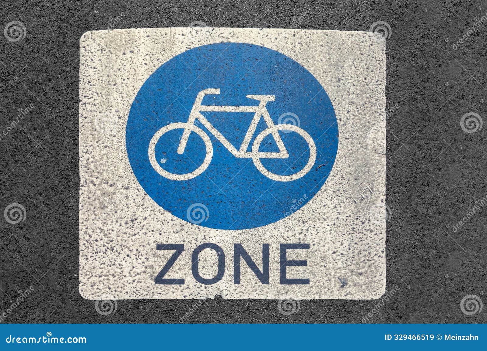 Signage Bicycle Lane at the Asphalt Stock Image - Image of allowed ...