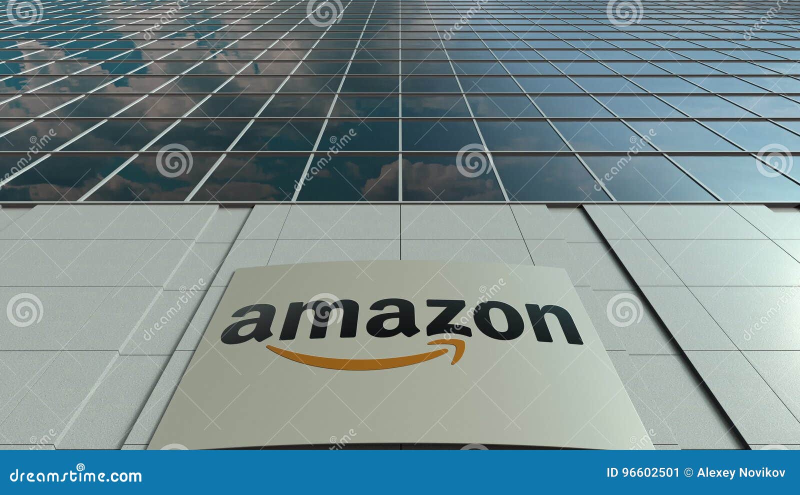 Signage Board with Amazon.com Logo. Modern Office Building Facade ...